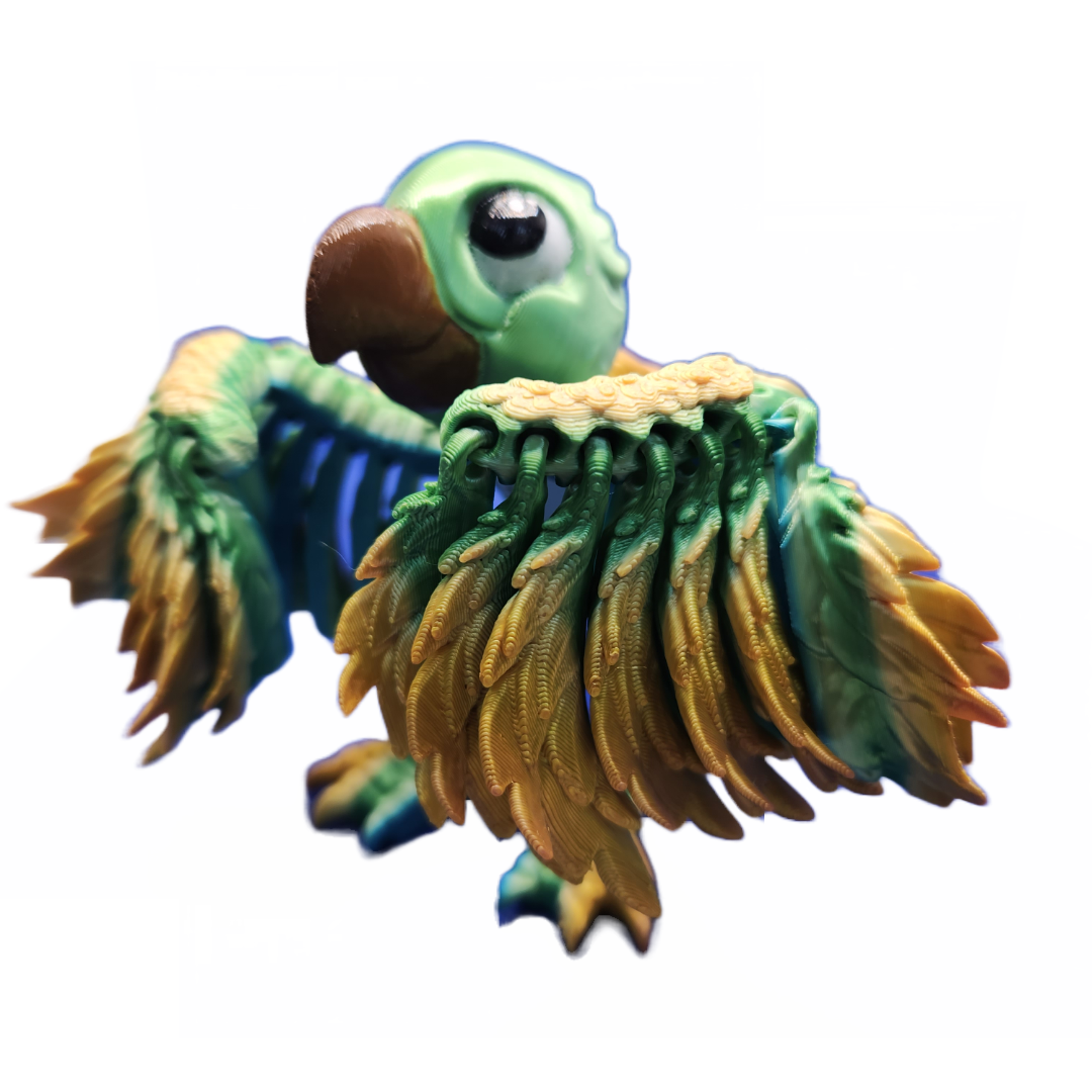 Flexy Rainbow Macaw - 3D Printed PLA | Thermal Creations Chaos